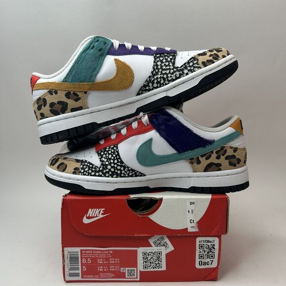 Nike | Shoes | Nike Dunk Low Se Wmns Safari Animal Patchwork 223 | Poshmark